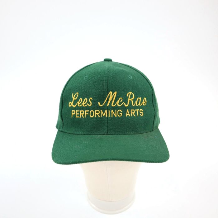 Vintage Vintage 90s Lees McRae College Hat Cap Green Wool Performing ...