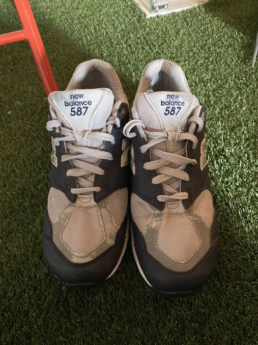 New Balance New balance Made in USA 587 Navy cream | Grailed