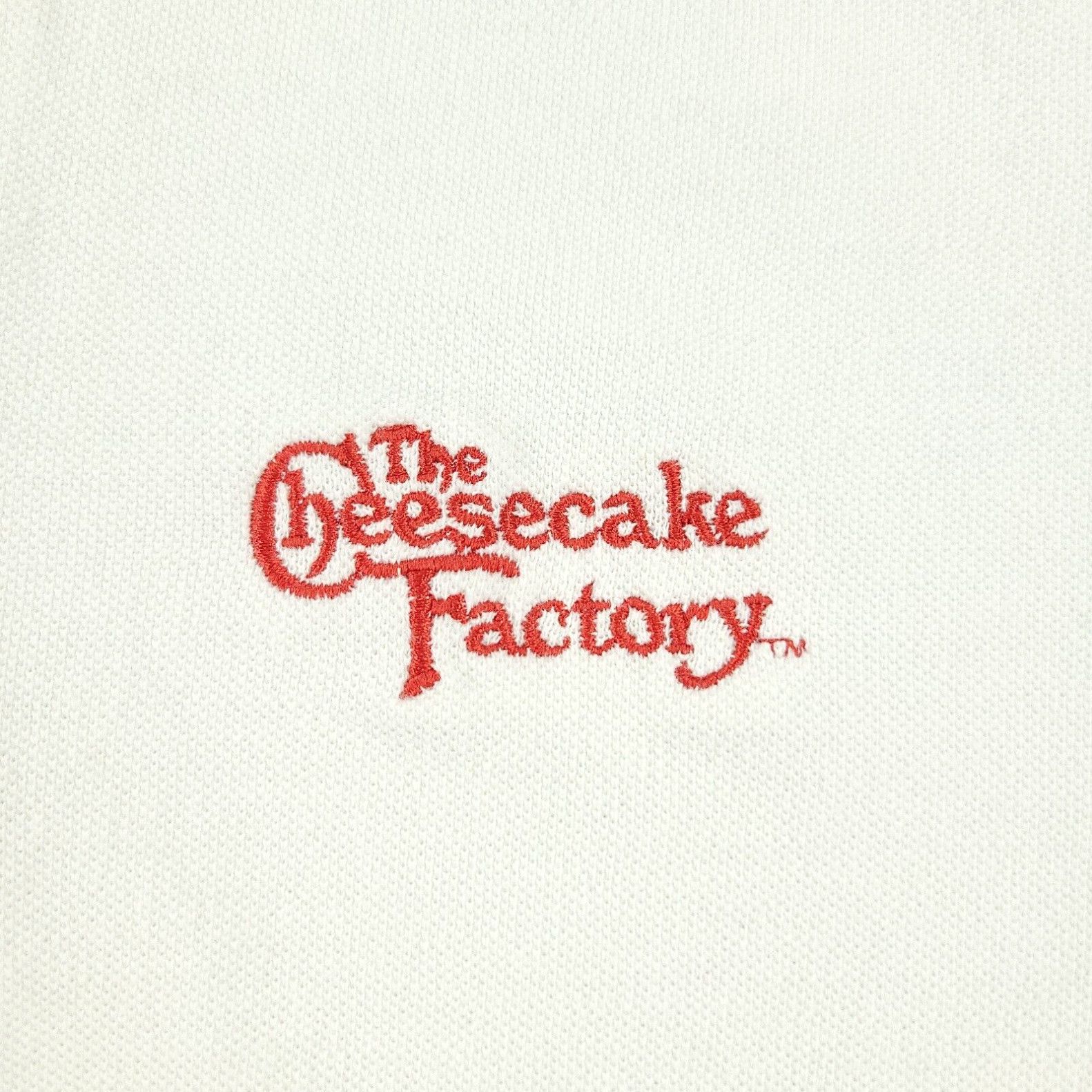 Gildan The Cheesecake Factory Polo Shirt Men Medium White Uniform ...