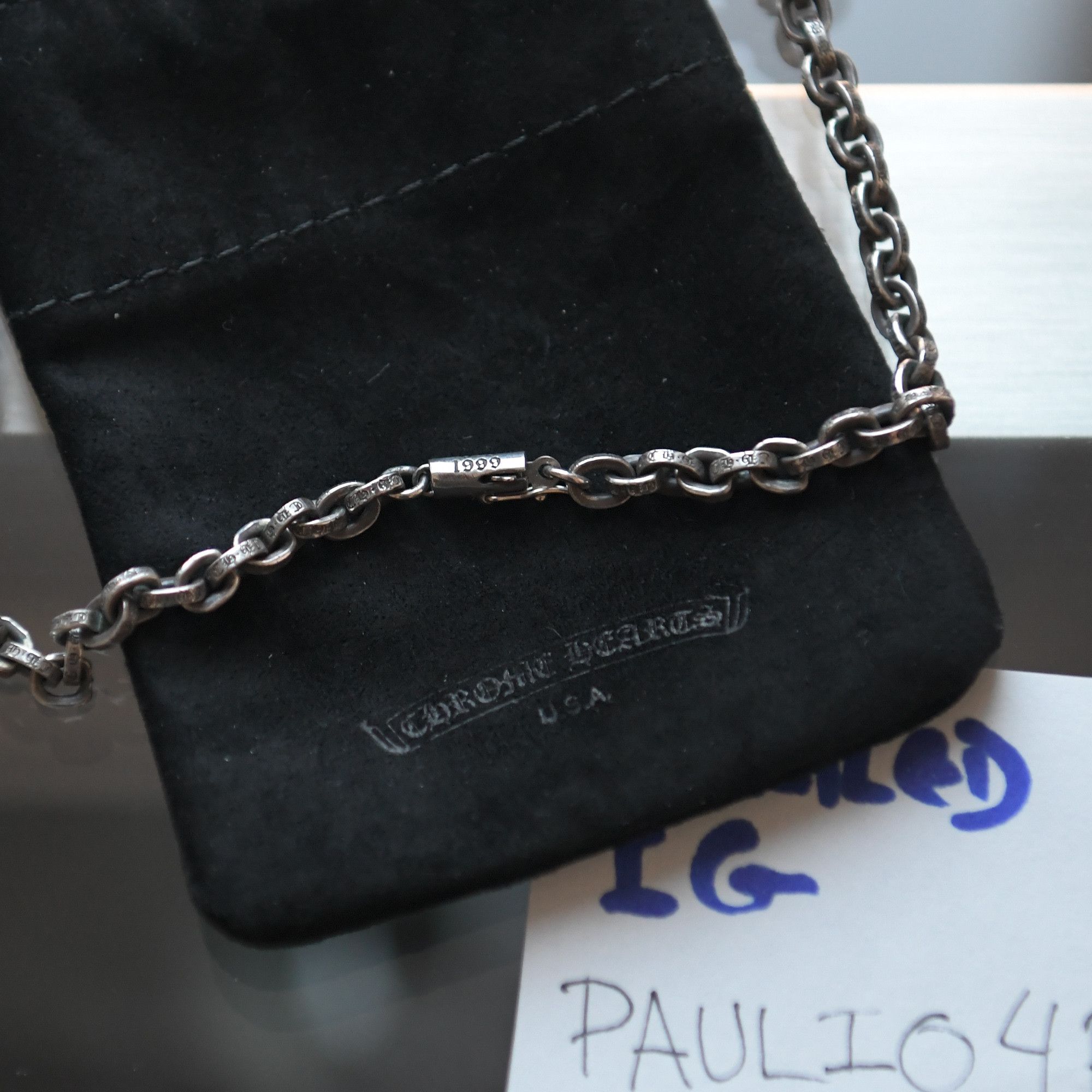 Chrome Hearts Paper Chain 24" .925 Silver Necklace | Grailed