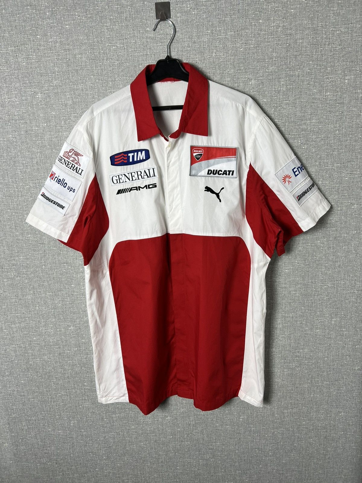 Vintage Rare Puma Ducati AMG Racing Button Up Shirt | Grailed