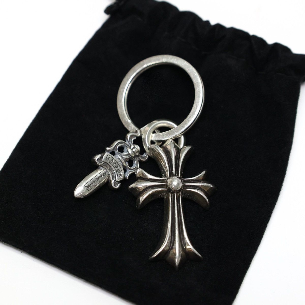 Chrome Hearts (Rinkaned) Chrome Hearts Cross Dagger Key Chain | Grailed
