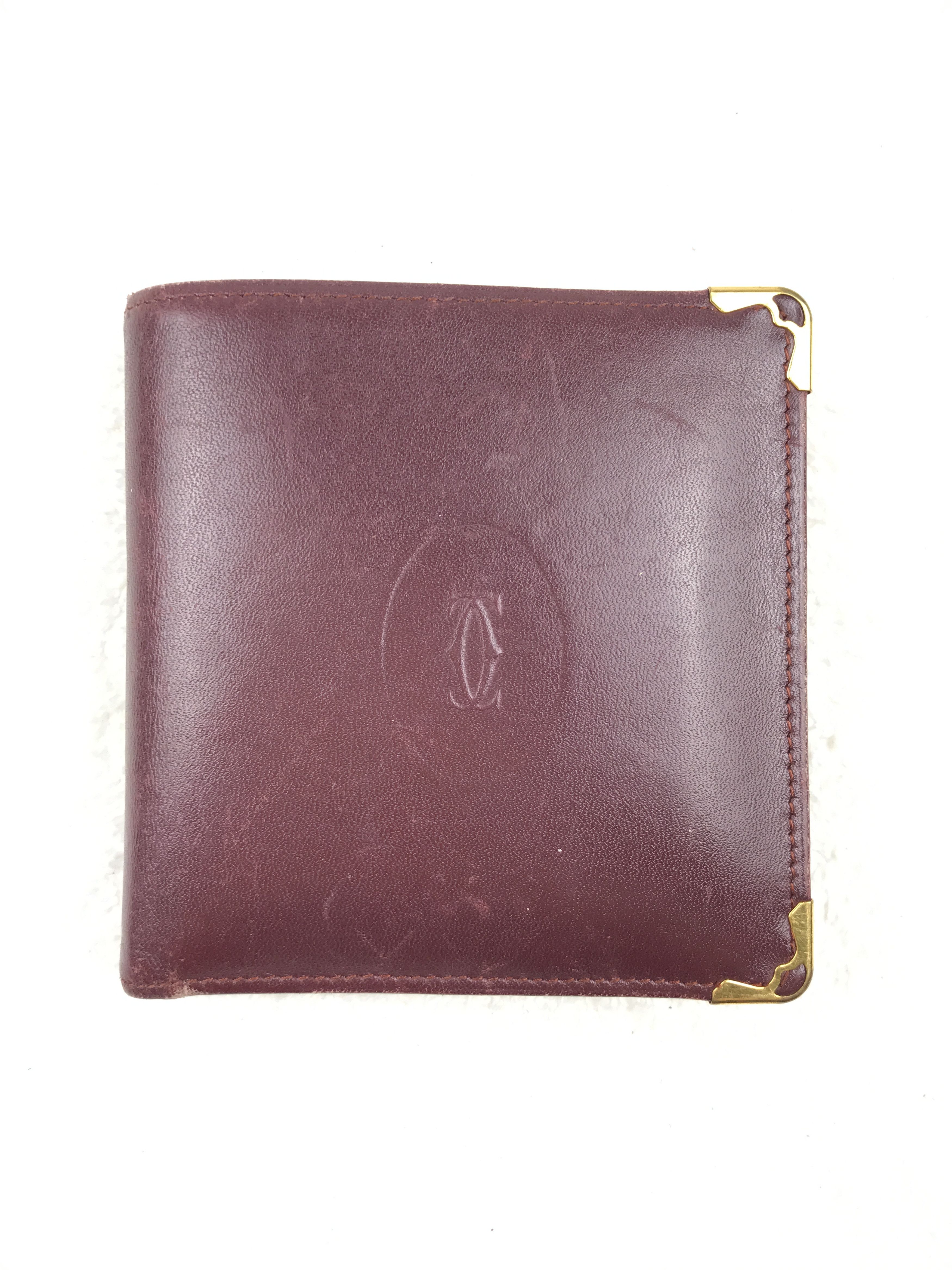 Cartier × Designer × Vintage Vintage Cartier Men's Leather Bifold ...