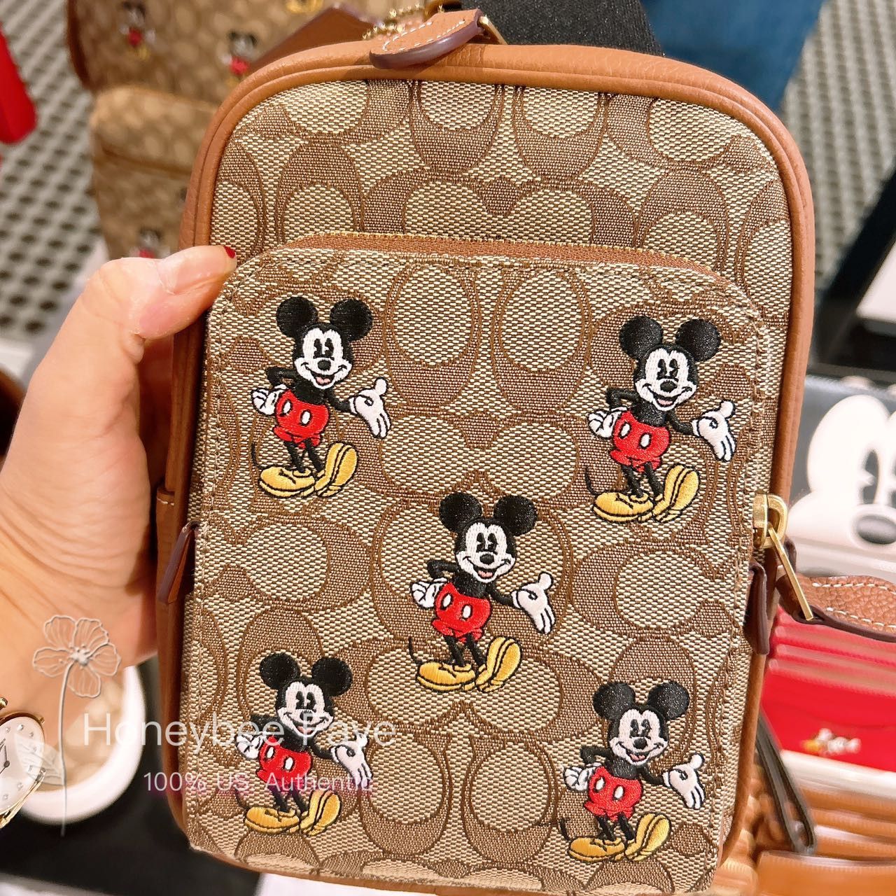 Coach Disney Track Pack 14 In Signature Jacquard Mickey Mouse | Grailed