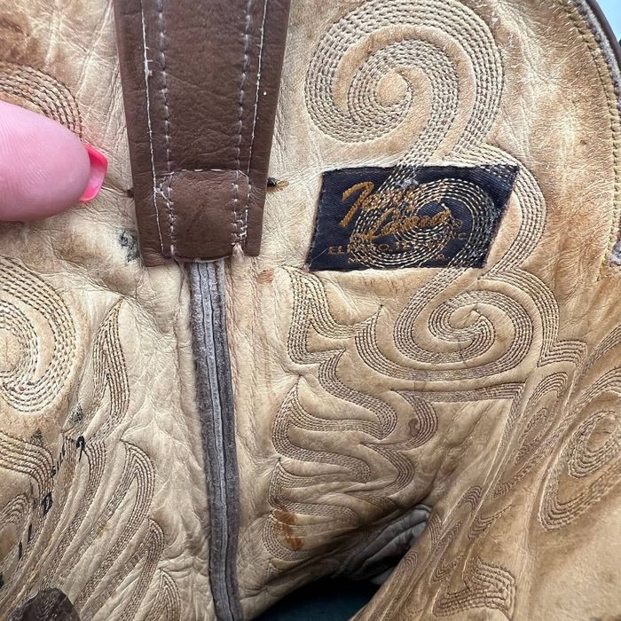 Tony Lama Tony Lama Black Label Ostrich Western Cowboy Boots 11D | Grailed