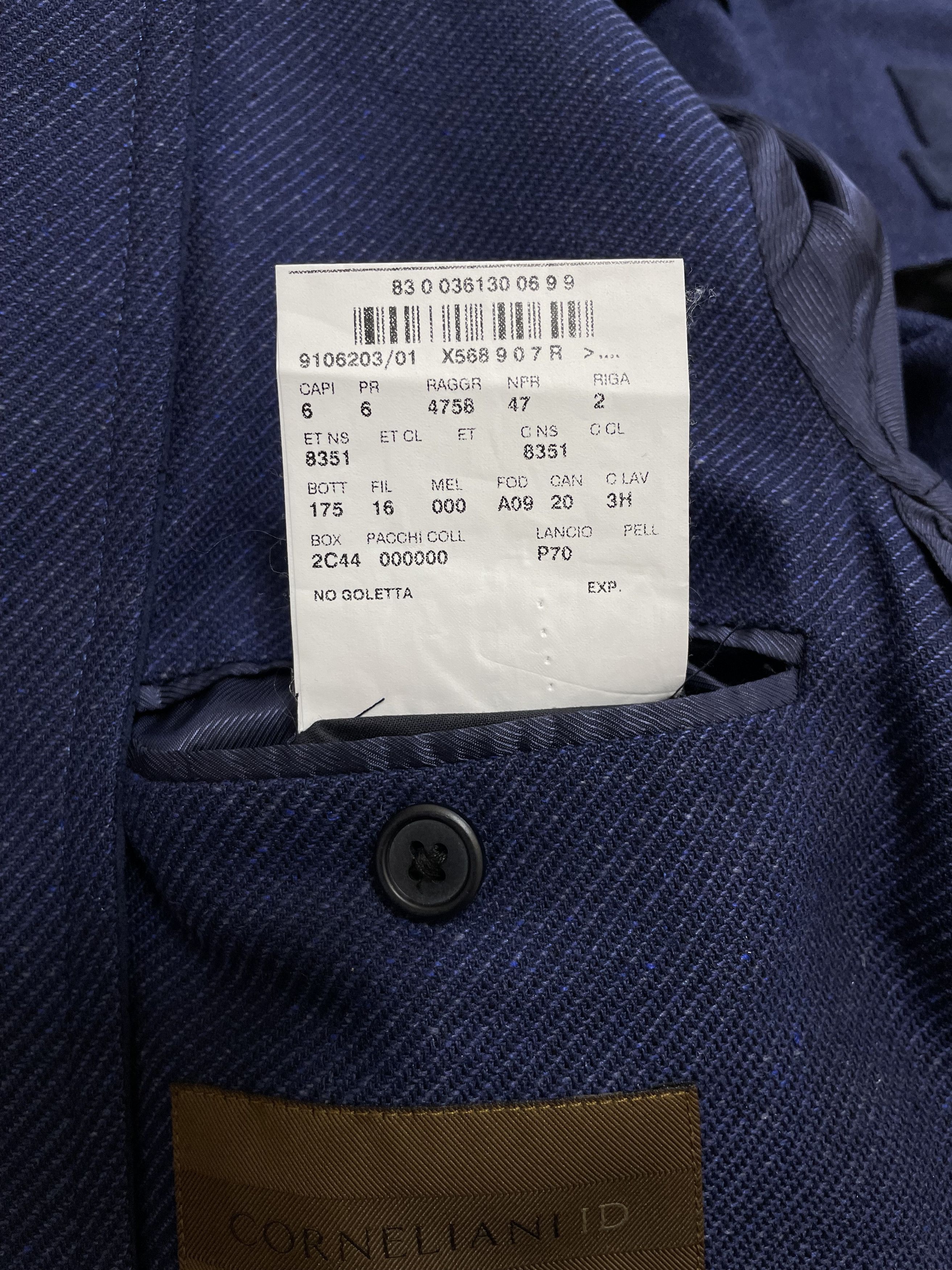 Corneliani CORNELIANI ID Identity Blazer Jacket Sport Coat Silk US 44R ...