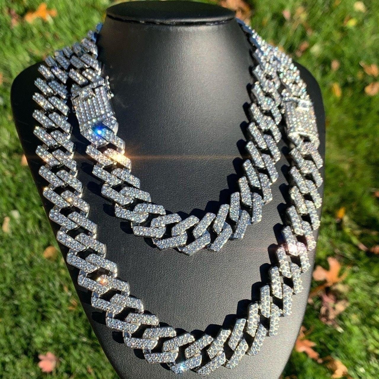 Cuban Link Chain Cuban Link Chain White Gold 19mm / Cuban Chain | Grailed