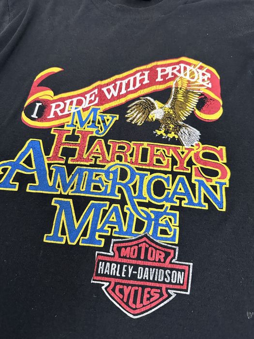 Vintage Vintage 80’s Harley Davidson “I Ride With Pride” T-Shirt | Grailed