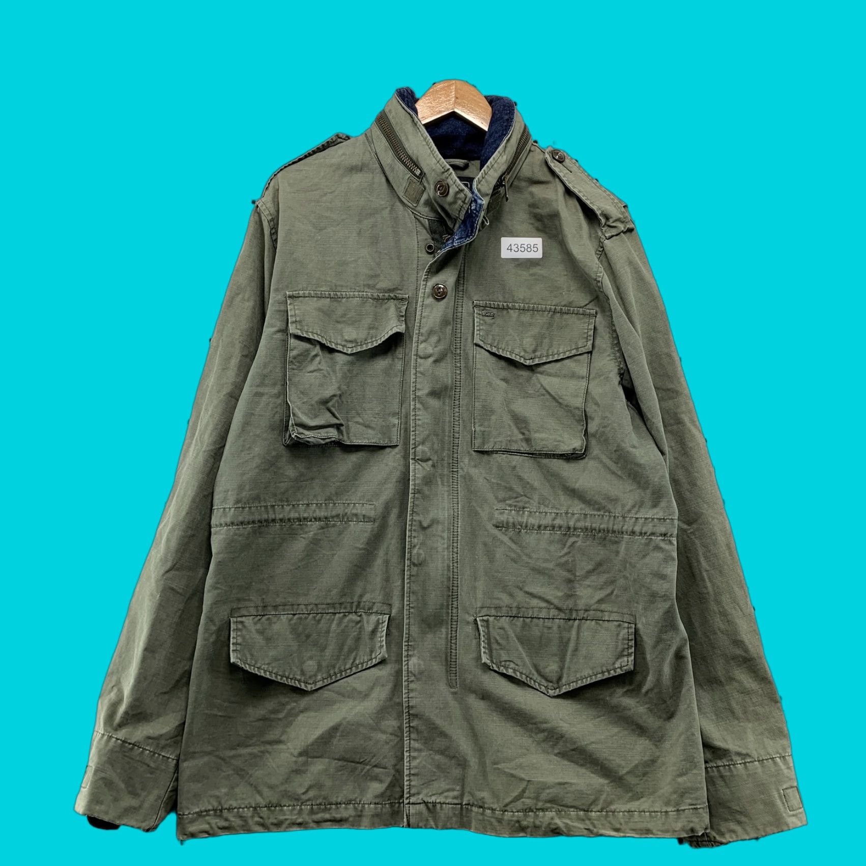 Obey VINTAGE Obey Propaganda Jacket Mens XL Army Green Hooded Canvas ...