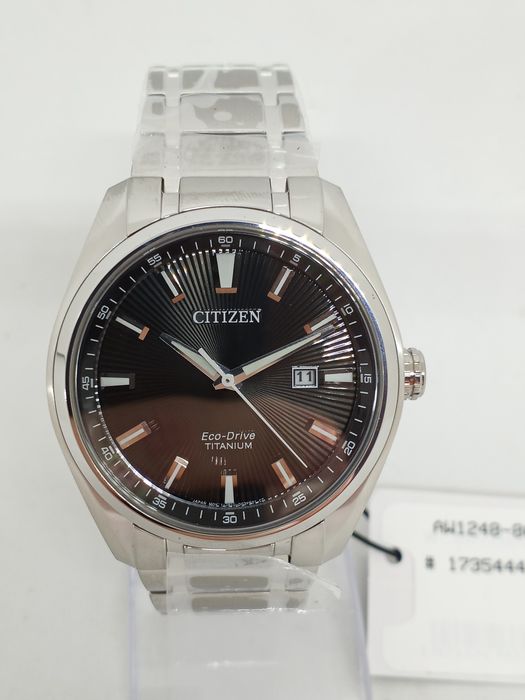 Citizen Eco-Drive AW1248-80E Men's 42mm Titanium Watch NWT | Grailed