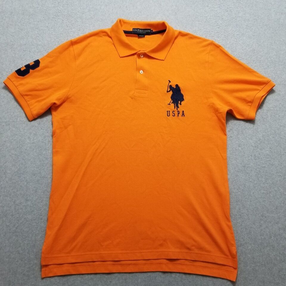 Us Polo Assn Us Polo Assn Shirt Mens Large Embroidered Logo Short 5958