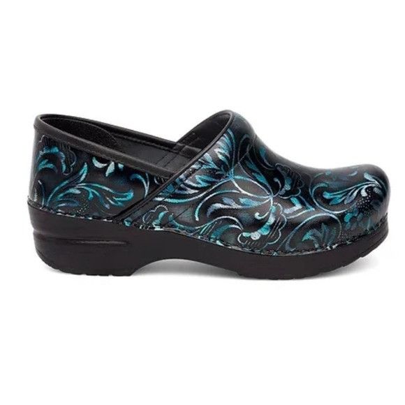 Dansko Dansko Professional Blue Damask Floral Vine Patent Leather | Grailed