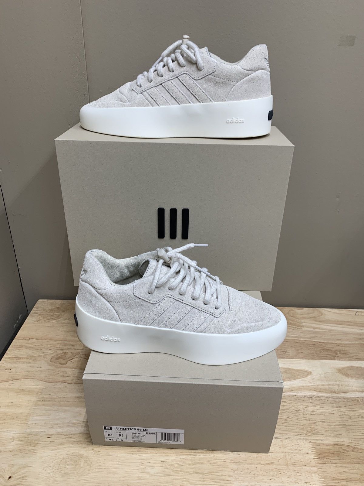 Adidas × Fear of God Adidas Fear of God Athletics 86 Lo - Size 8.5 Talc ...