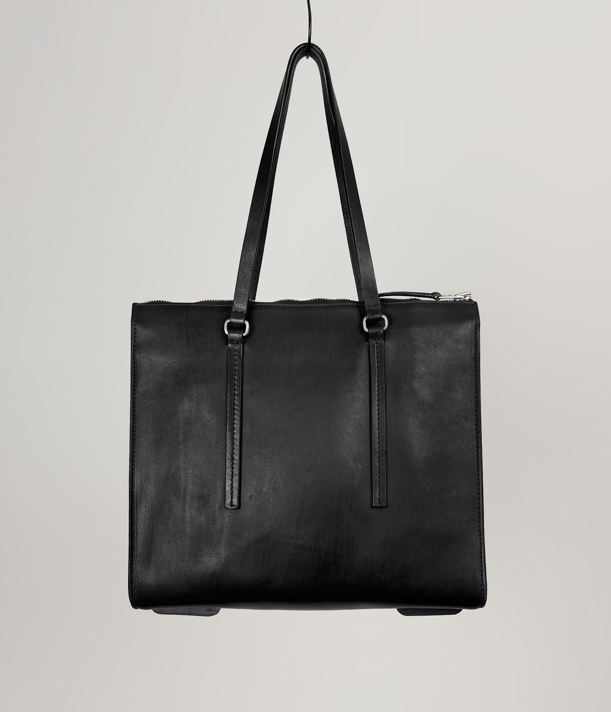 Rick Owens LEATHER EDITH ZIPPER TOTE BAG, UNISEX | Grailed