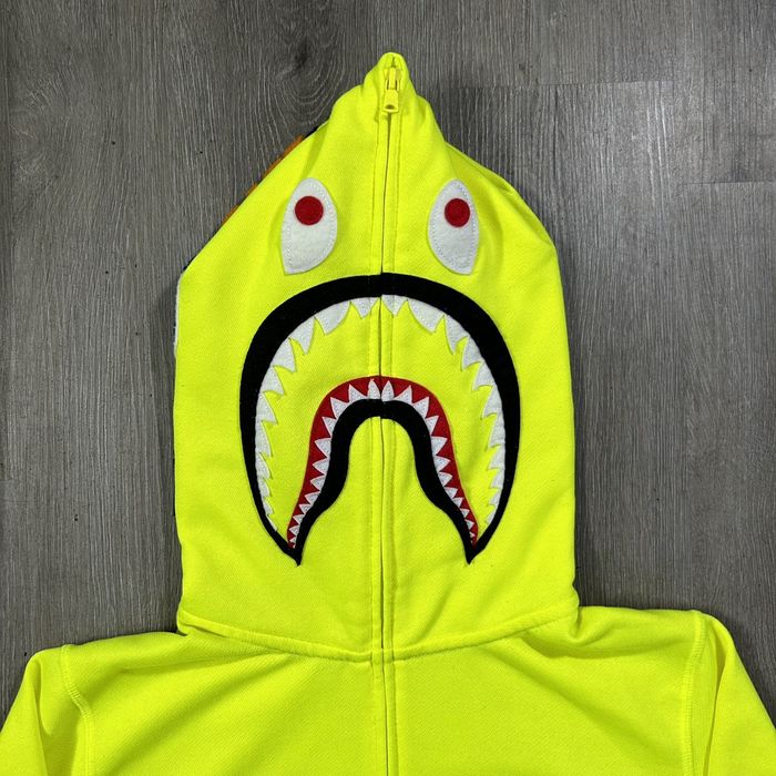 Bape BAPE Neon Shark Full Zip Hoodie | Grailed