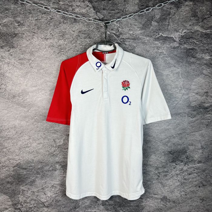 Nike Vintage Nike Rugby England O2 Polo Shirt 90s | Grailed