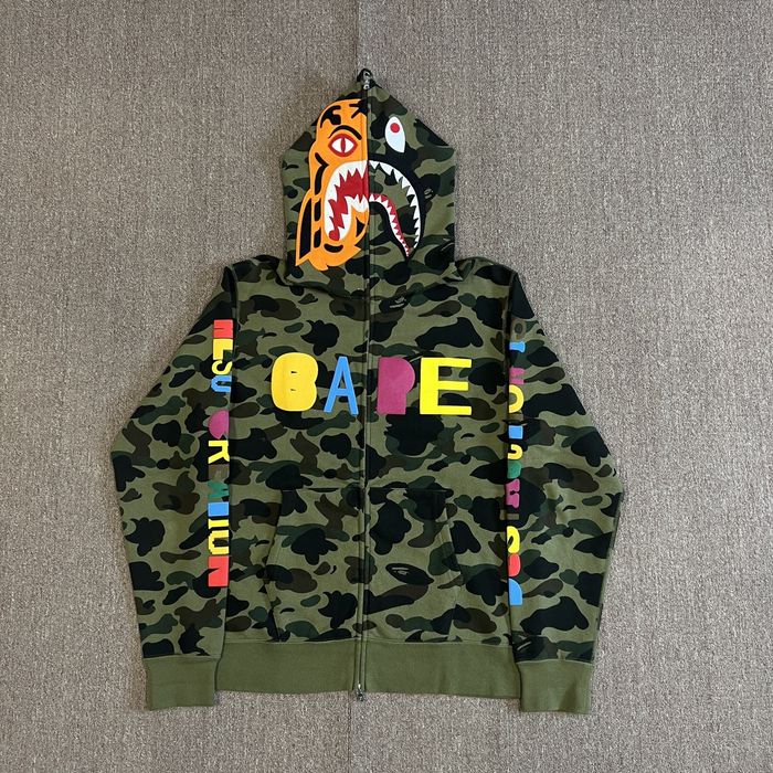 Bape Bape x Readymade Tiger Shark Full Zip Hoodie | Grailed