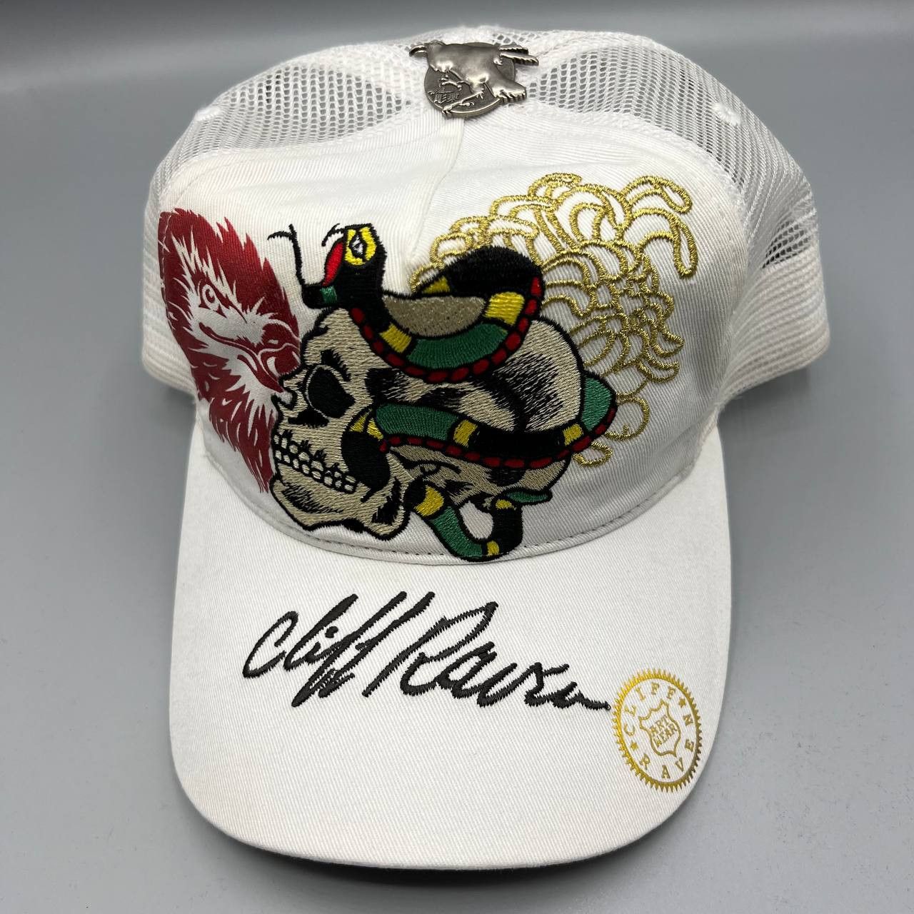 Ed Hardy Vintage Cliff Raven Hat Japanese tattoo Snap back Trucker ...
