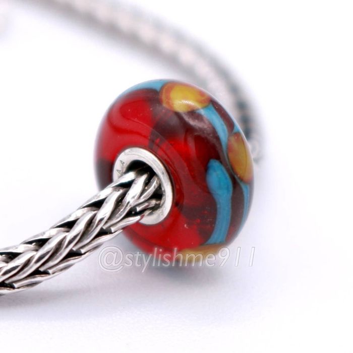Sterling Silver Authentic Trollbeads RED CHINA BEAD | Grailed