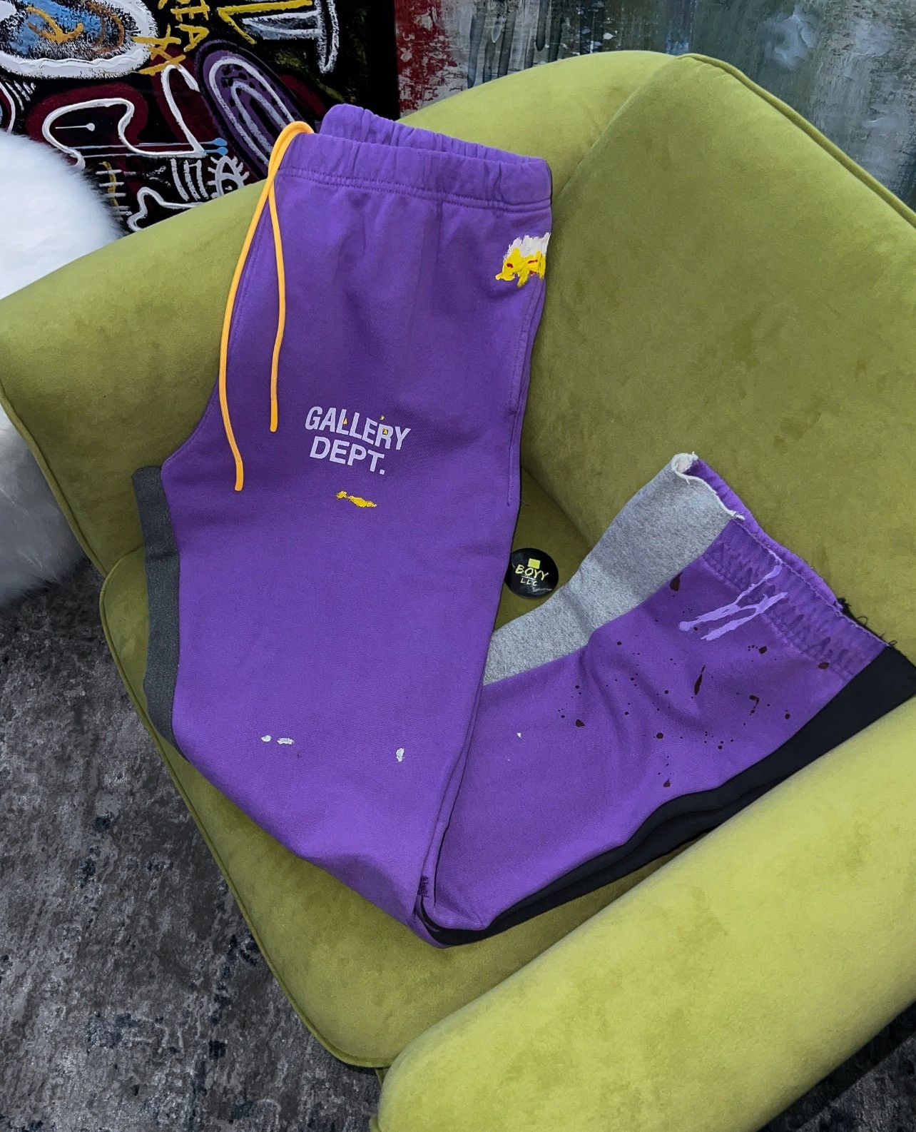 Gallery Dept. Flare paint splatter sweatpants L | Grailed