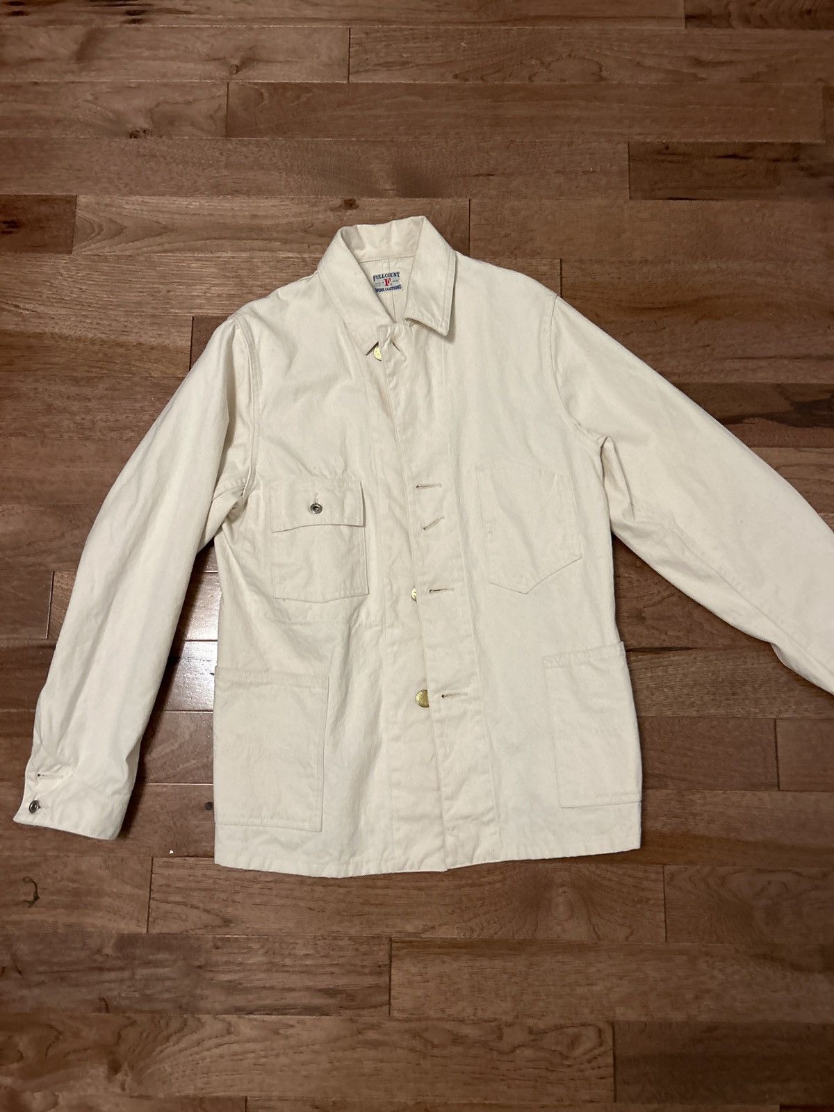 Full Count & Co. Full Count & Co. Ecru Canvas Chore Coat | Grailed