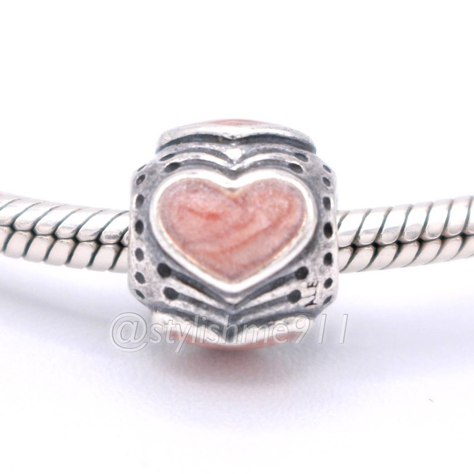 pandora RARE Authentic PANDORA Rose Enamel Hearts Charm | Grailed
