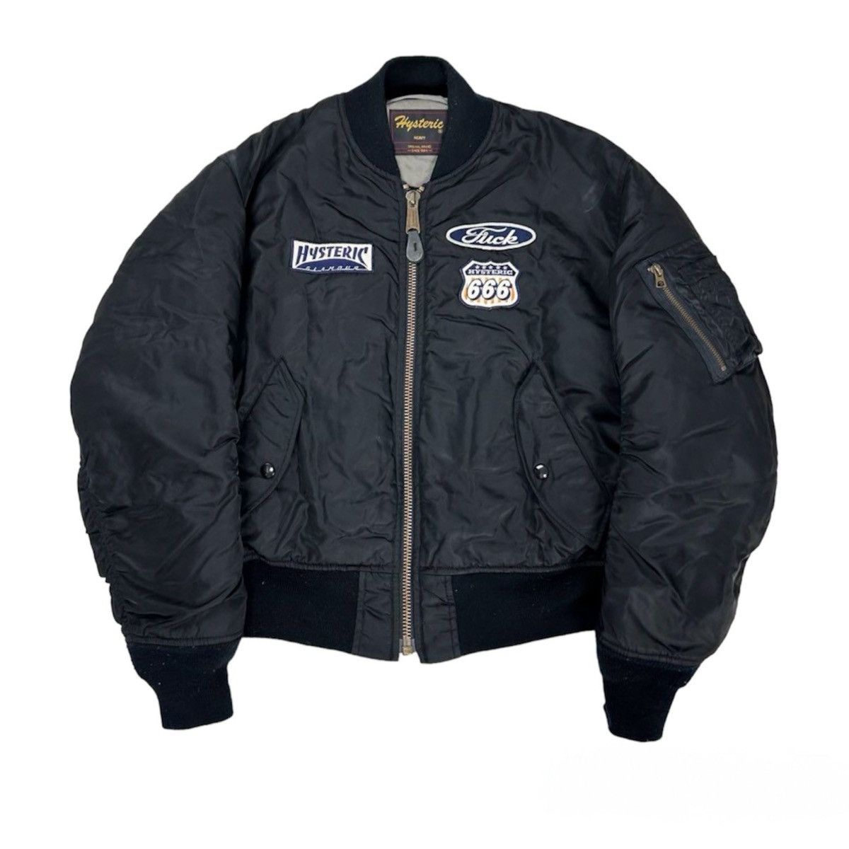 Hysteric Glamour Reversible Bomber Jacket with Patches | Grailed
