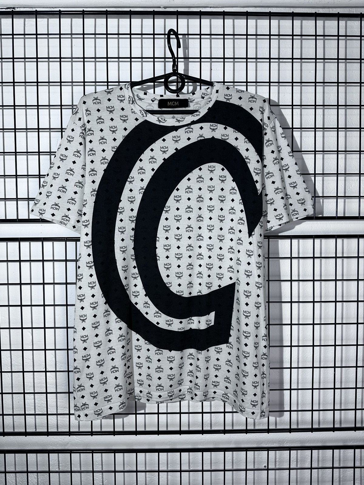 Designer × Luxury × MCM MCM monogram logo tshirt black white | Grailed