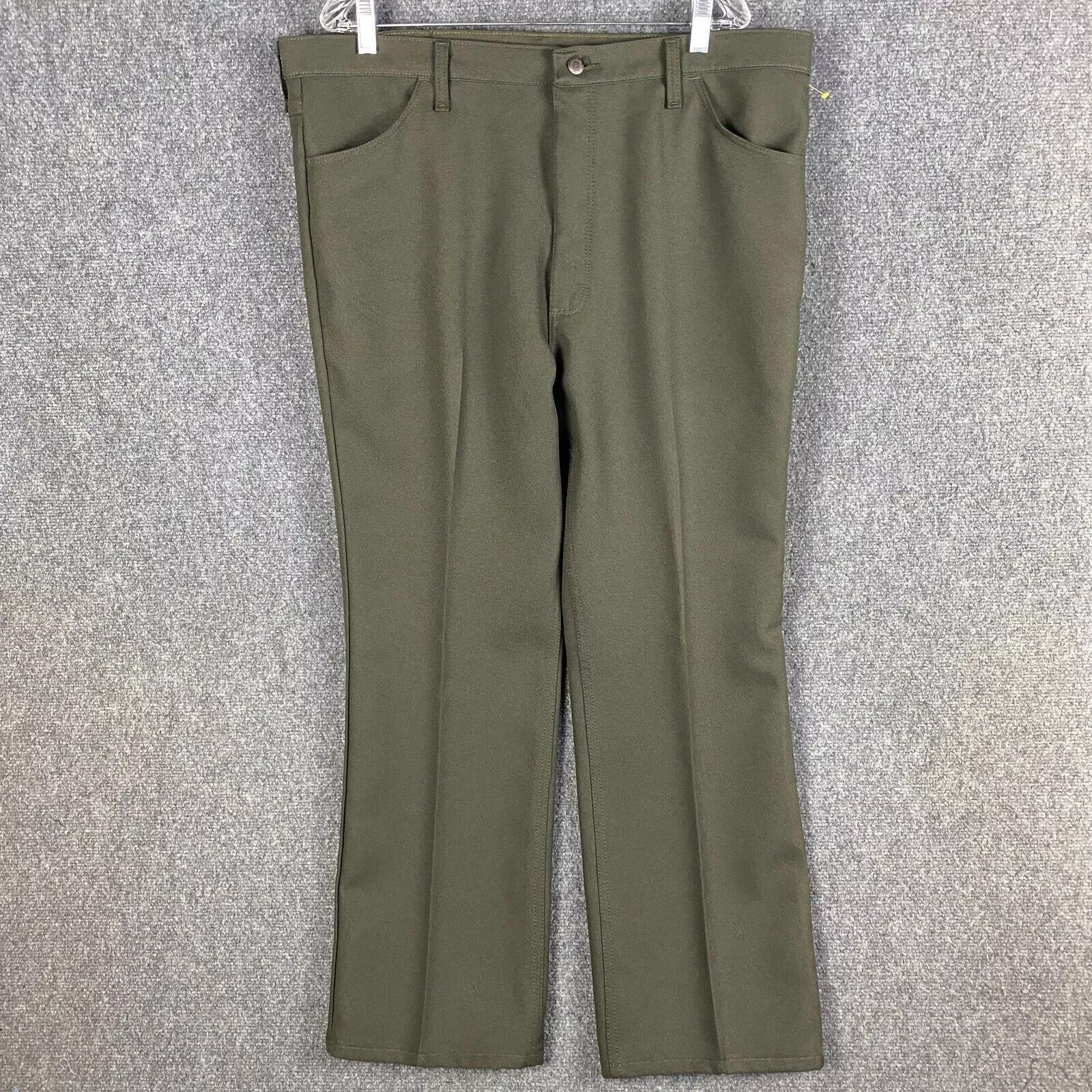 Wrangler Wrangler Rancher Pants Men's 42x30 Green Polyester High Rise ...