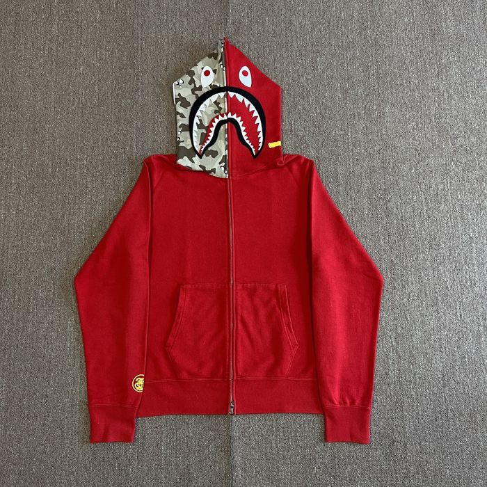 Bape Bape X Stussy Collaboration Shark Zip Up Hoodie | Grailed