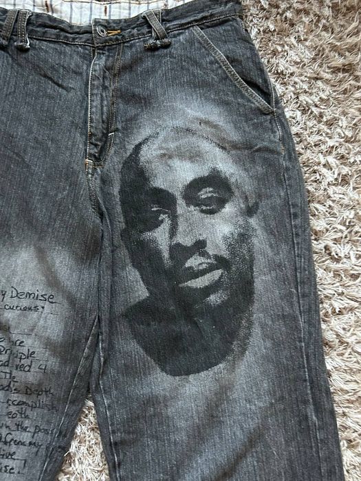 Vintage Rare MAKAVELI TUPAC SHAKUR Baggy Denim Jeans Pant | Grailed