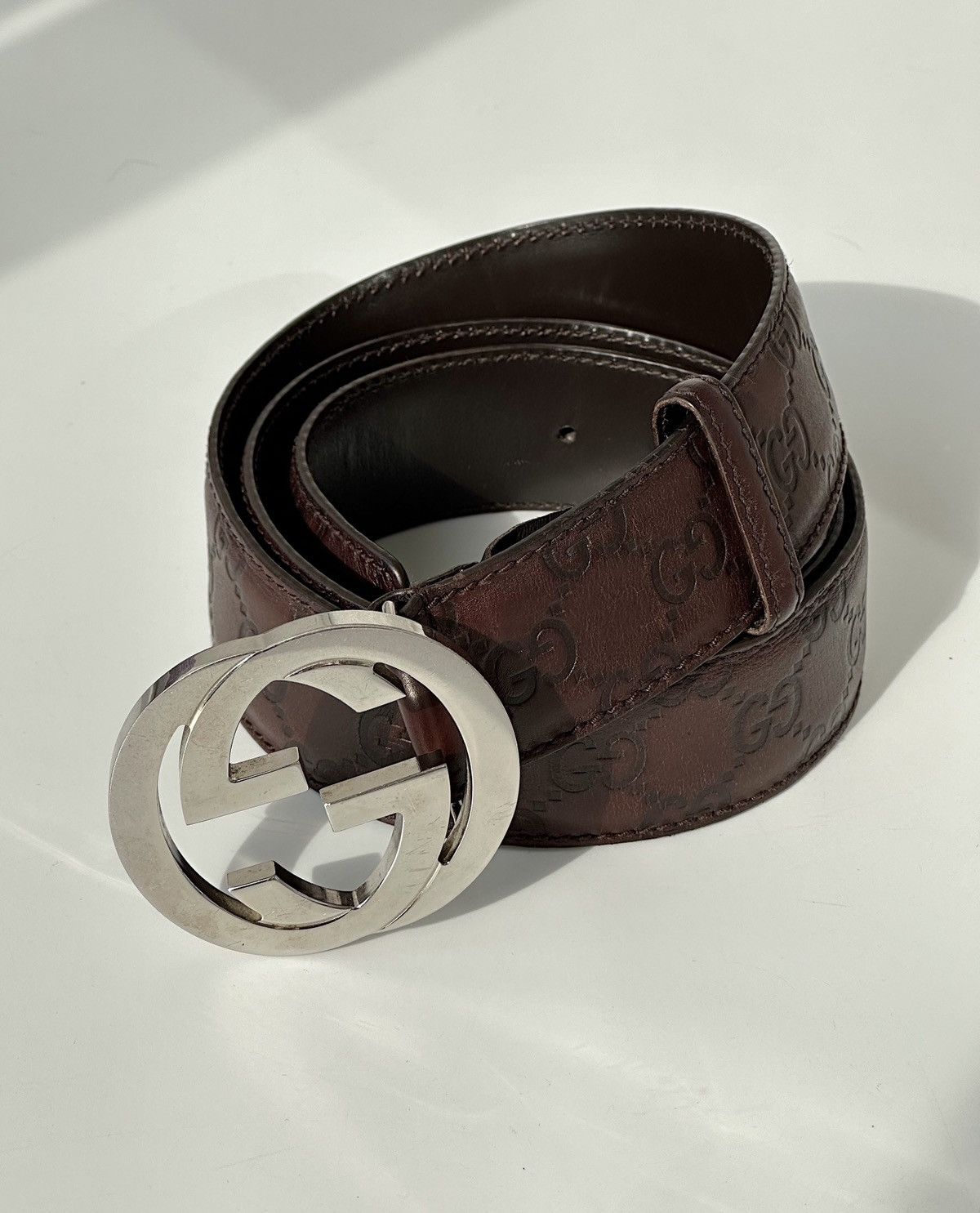 Gucci GUCCI GG Supreme Monogram Belt y2k vintage archive rapper | Grailed