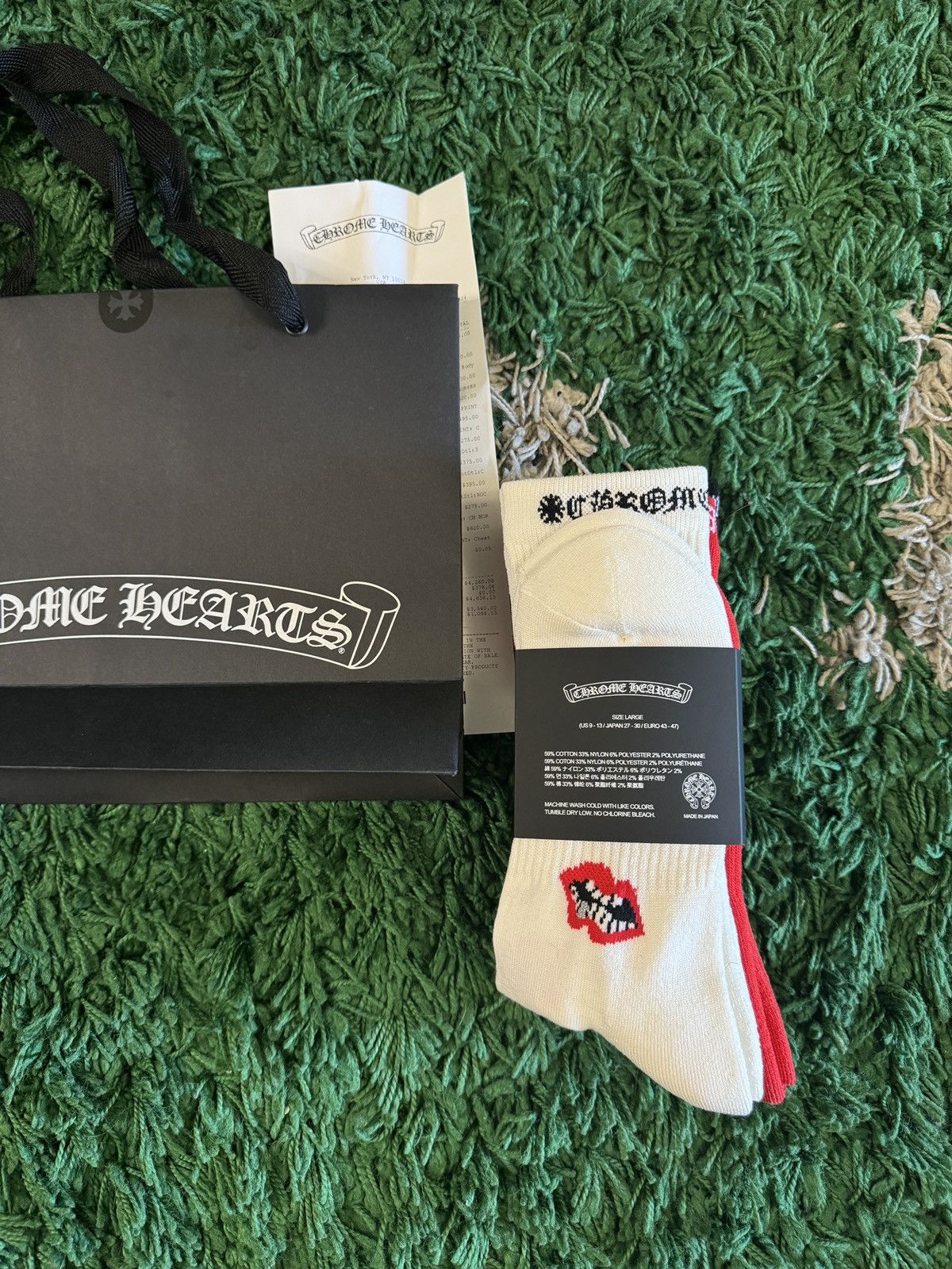 Chrome Hearts Chrome Hearts x Matty Boy 3 sock pack 100% authentic/new ...