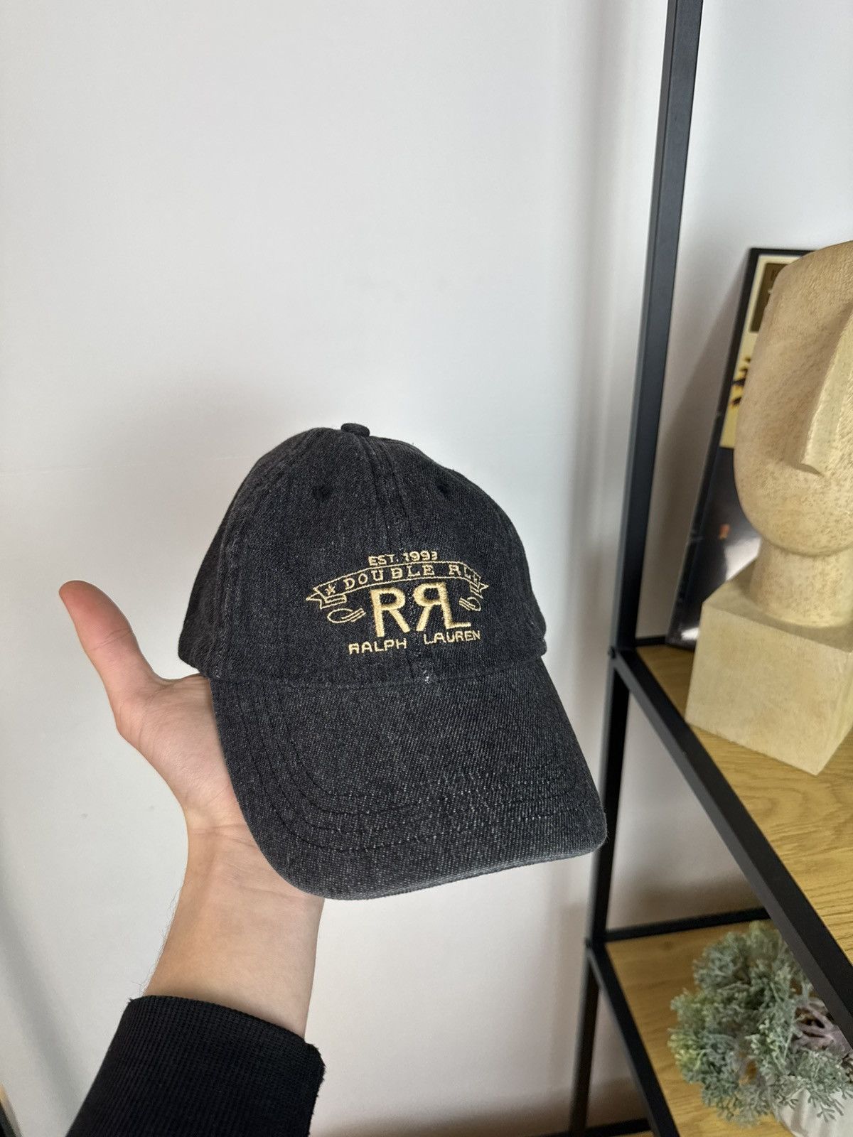 Streetwear × Vintage RRL Ralph Lauren Double R Logo Cap With Leather ...