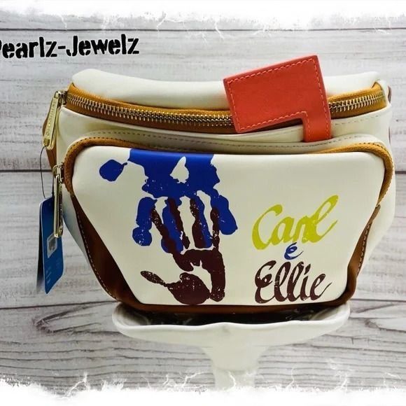 Disney Loungefly Disney Pixar Up Mailbox Handprint Fanny Pack - Box ...