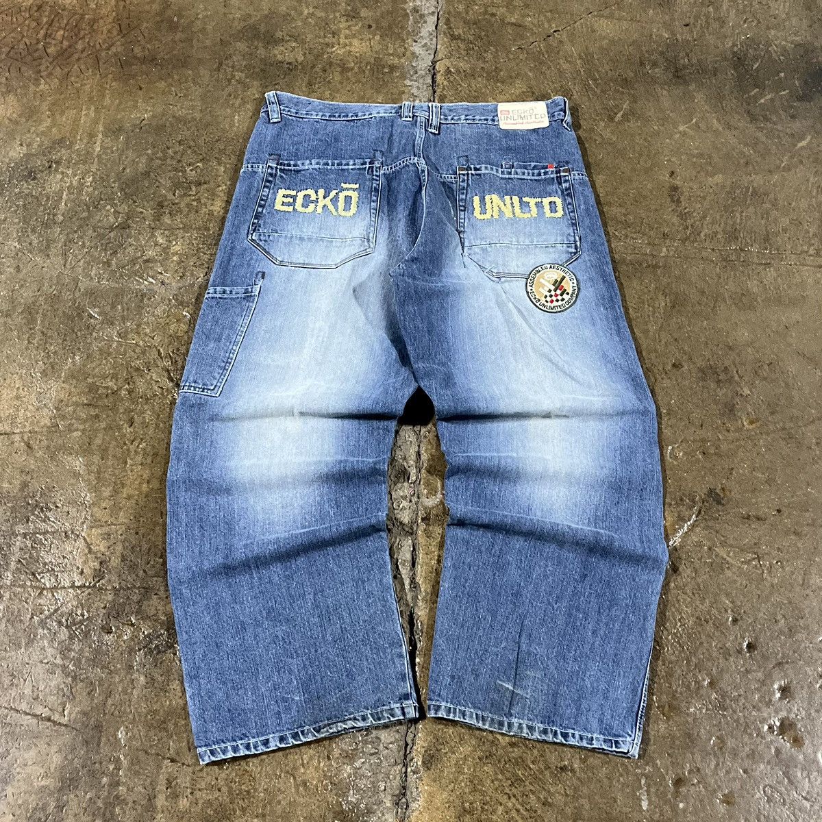 Vintage Crazy Vintage Y2K Ecko UNLTD Baggy Jeans Embroidered Skater | Grailed
