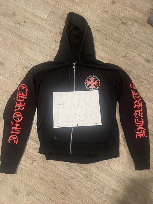 Chrome Hearts Red/Black Chrome Hearts Zip-Up Jacket | Grailed