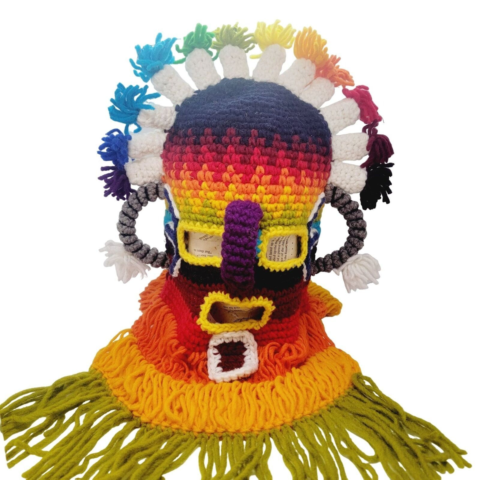 Other NEW Adult Incas Mask Handmade Aya Huma Diablo Umo Ecuador Di ...
