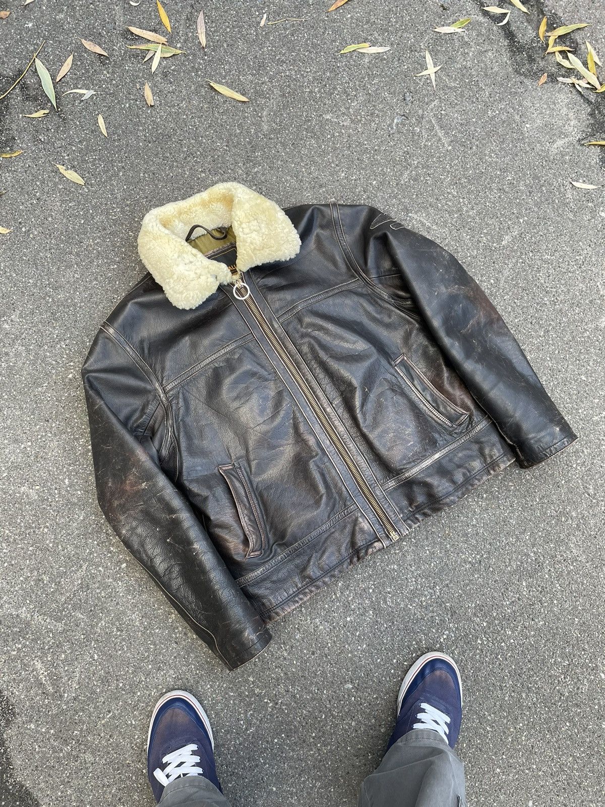 Vintage Pall Mall Vintage B2 Bomber Aviator Leather Jacket | Grailed