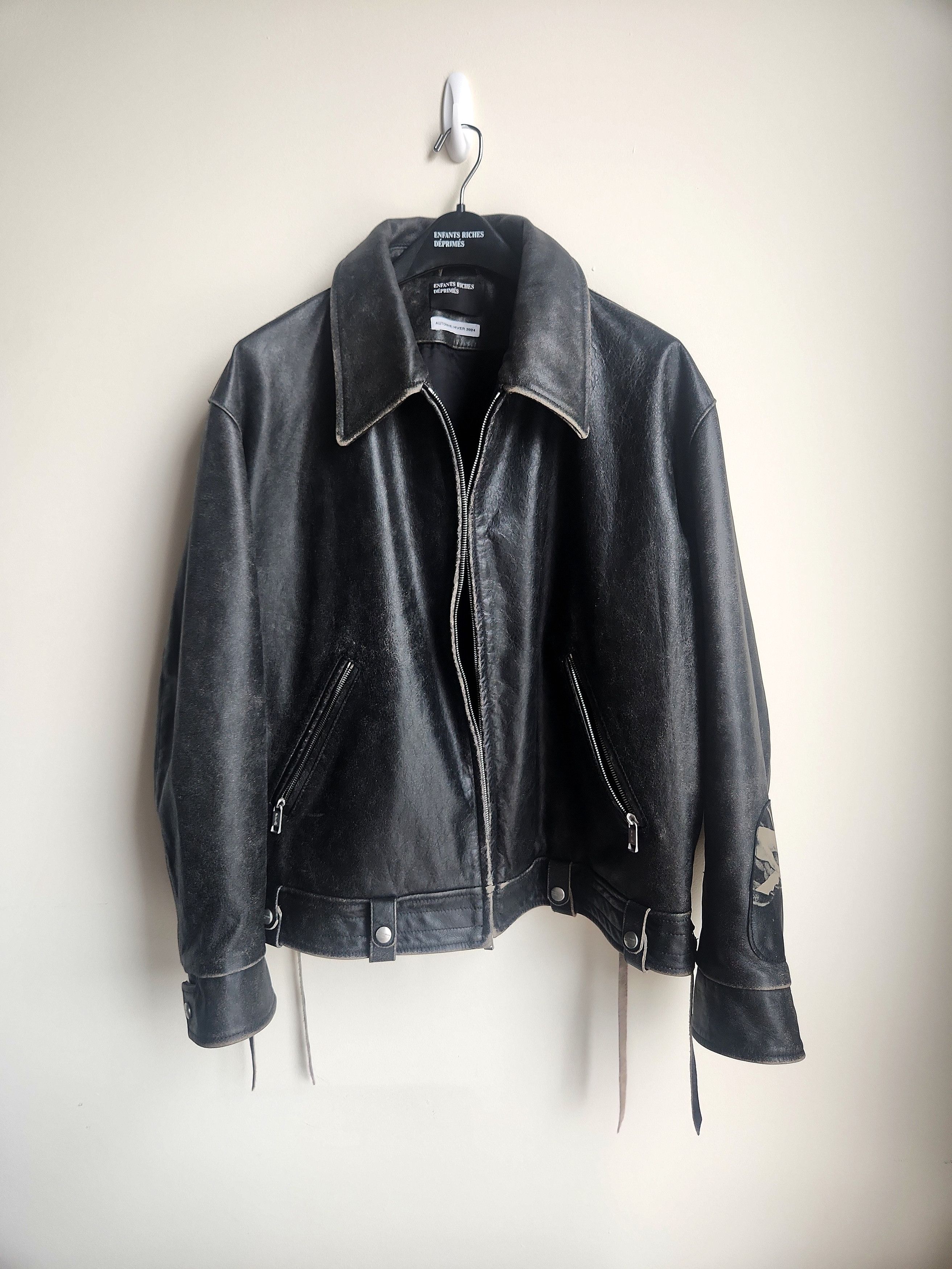 Enfants Riches Deprimes ERD DISTRESSED PIANIST LEATHER JACKET | Grailed