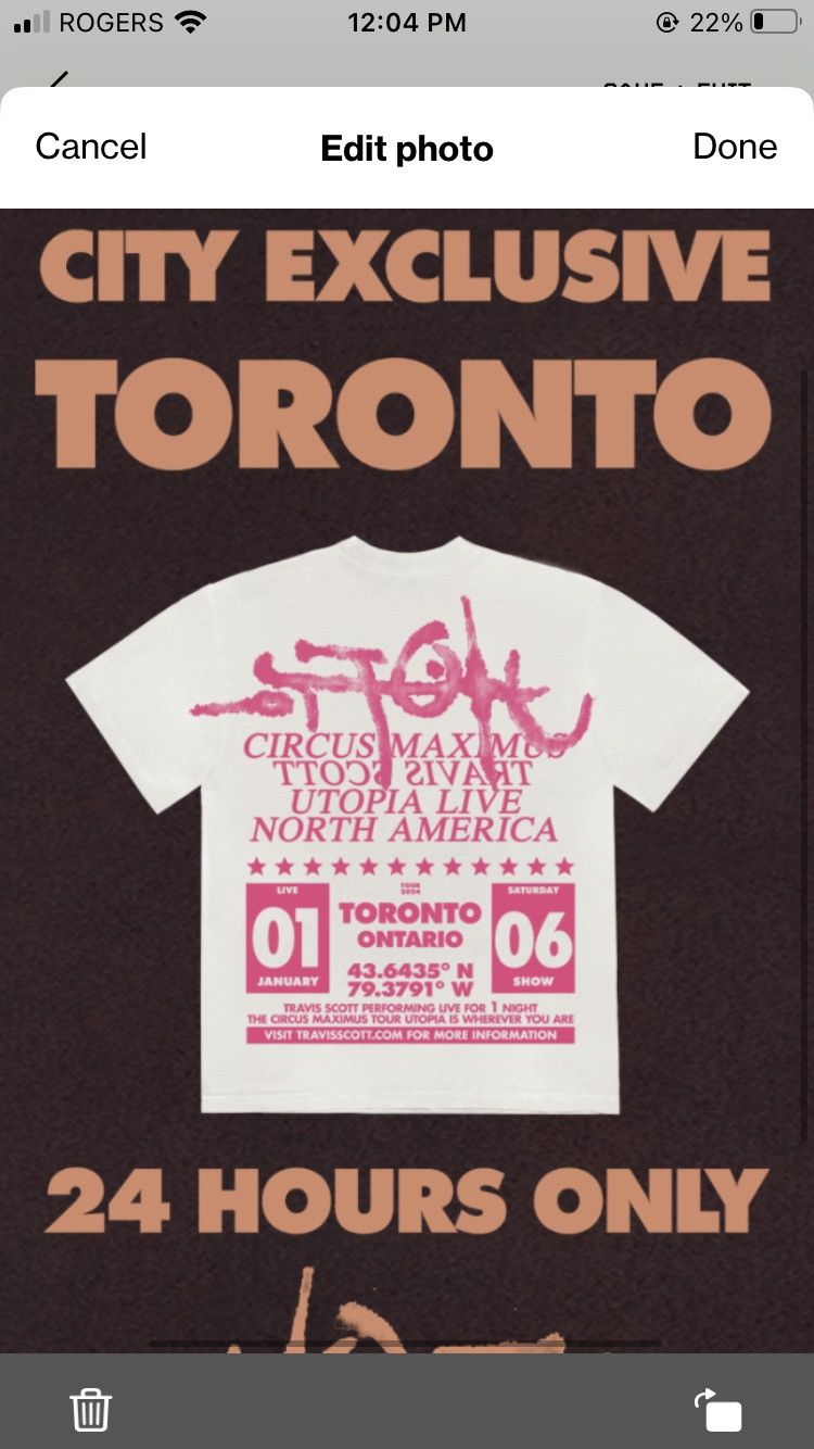 Travis Scott TRAVIS SCOTT TORONTO CITY EXCLUSIVE | Grailed