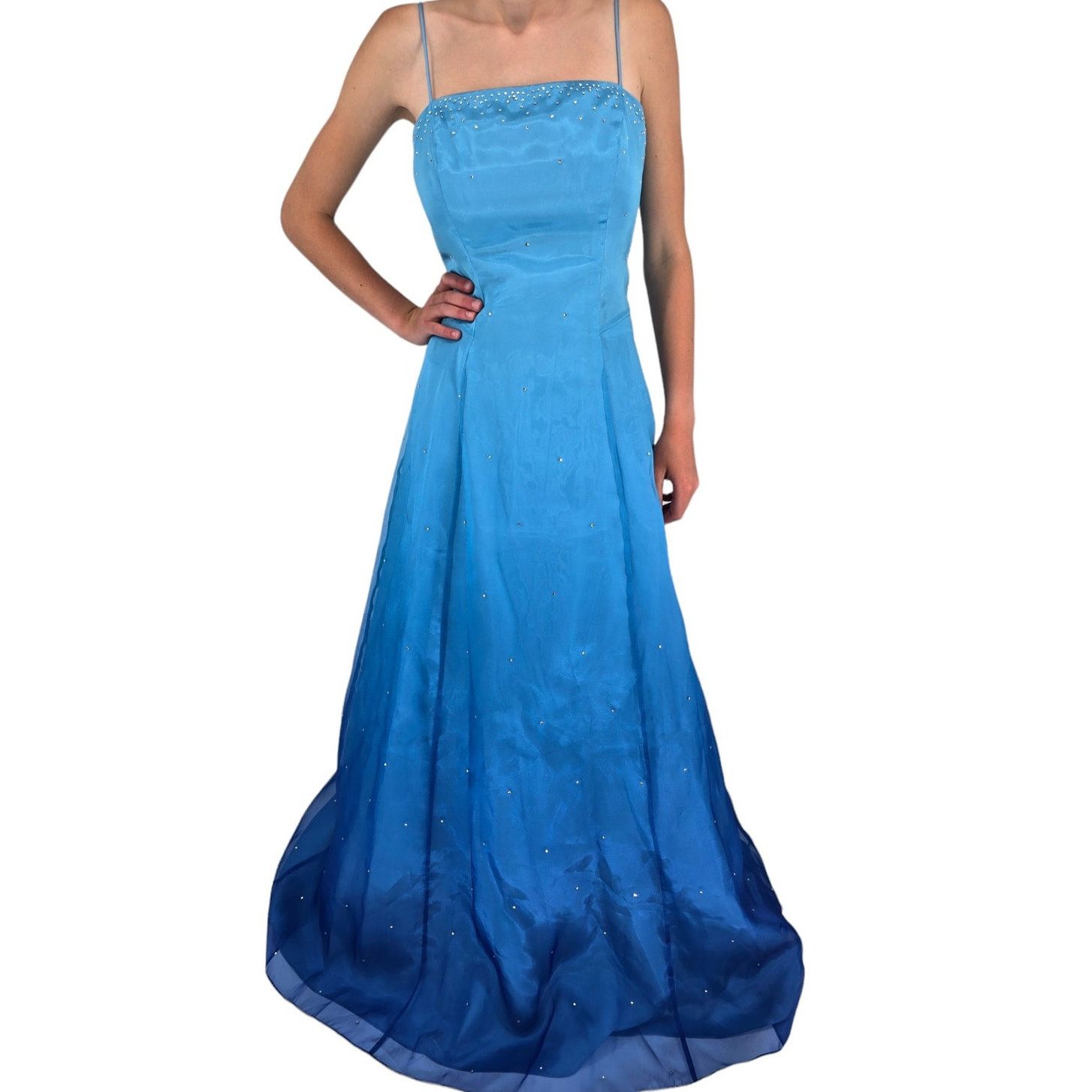 Jump Jump Juniors Sz 5 Formal Dress Maxi Length Blue Ombre NEW | Grailed