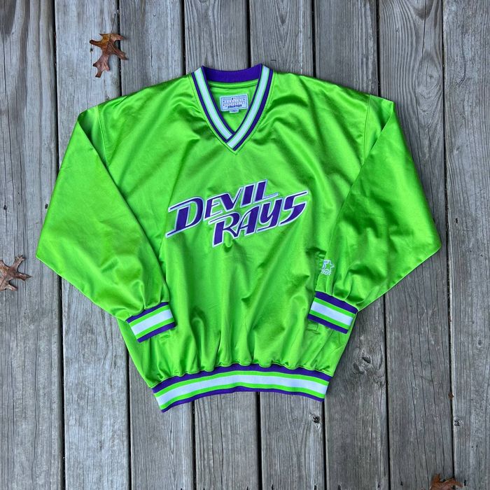 Vintage Vintage lime green Tampa devil rays starter 90s pullover | Grailed