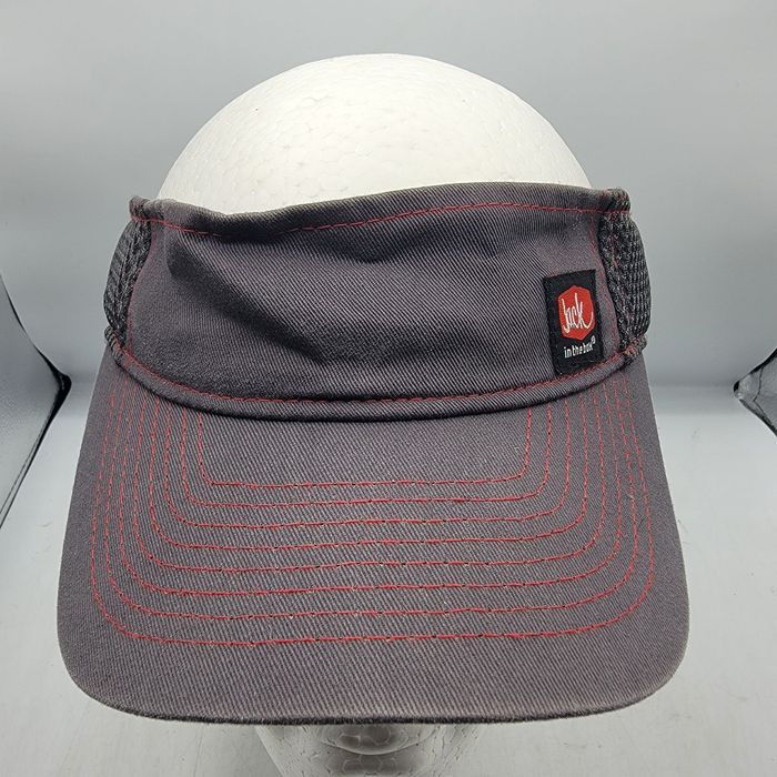 Other Jack In The Box Employee Gray Visor Cap Hat Adjustable Unifo ...