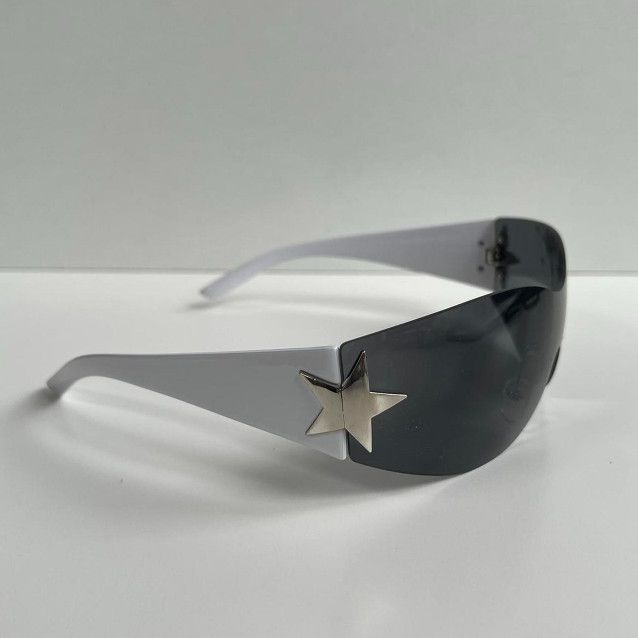 Vintage Y2k 2000s Vintage Style White Frameless Star Sunglasses Grailed