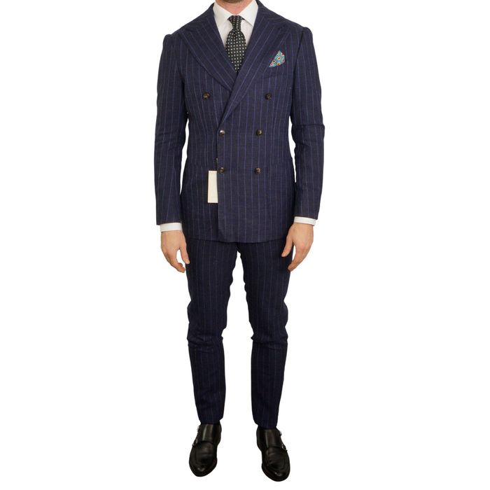 Suitsupply Men Suitsupply Suit Double Breasted Blue EU46 UK/US36 S56 ...