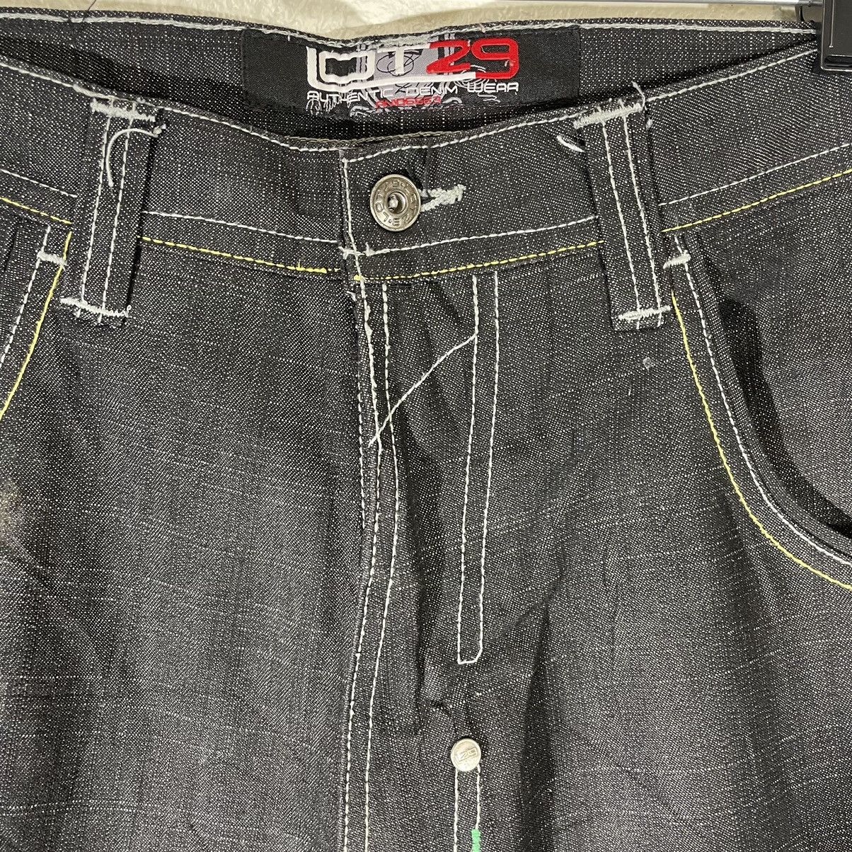 Japanese Brand Lot 29 Jeans Marvin the Martian Raw Black Baggy Wide Leg ...