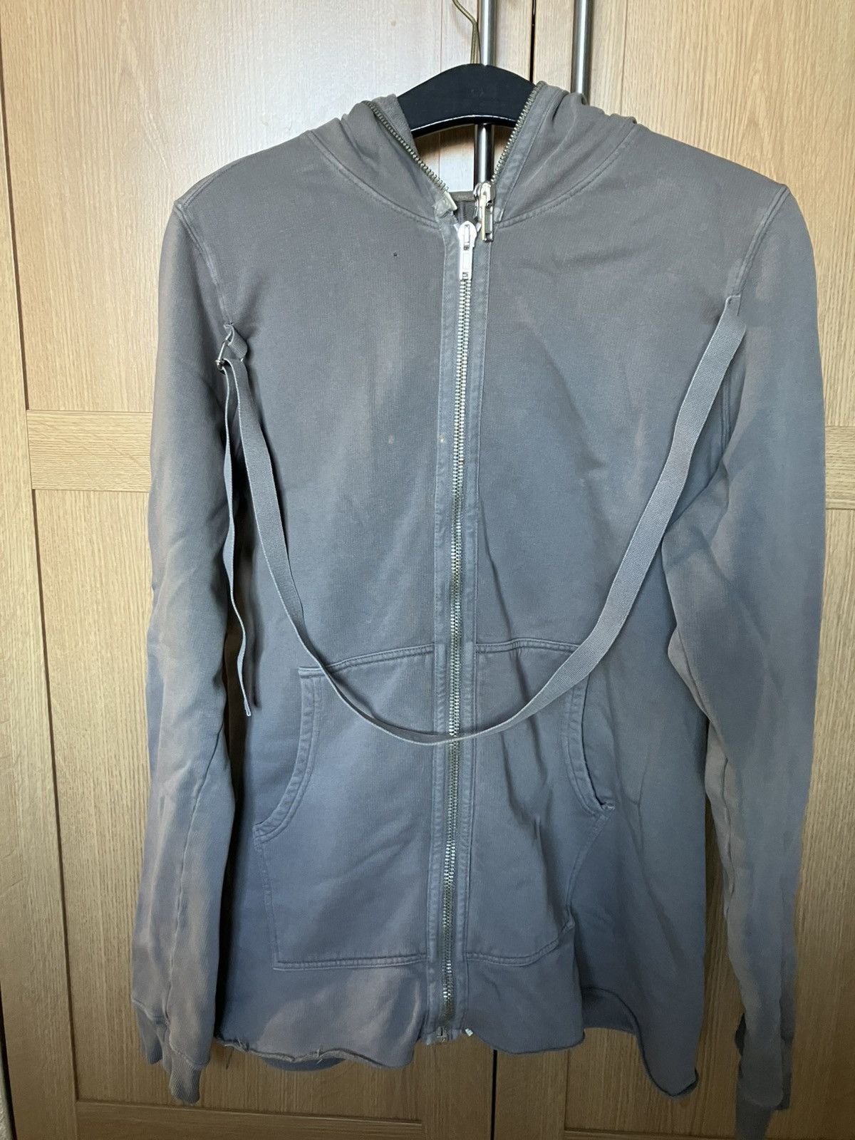 Olmar & Mirta × Rick Owens Drkshdw Rick Owens Gimp strap hoodie | Grailed