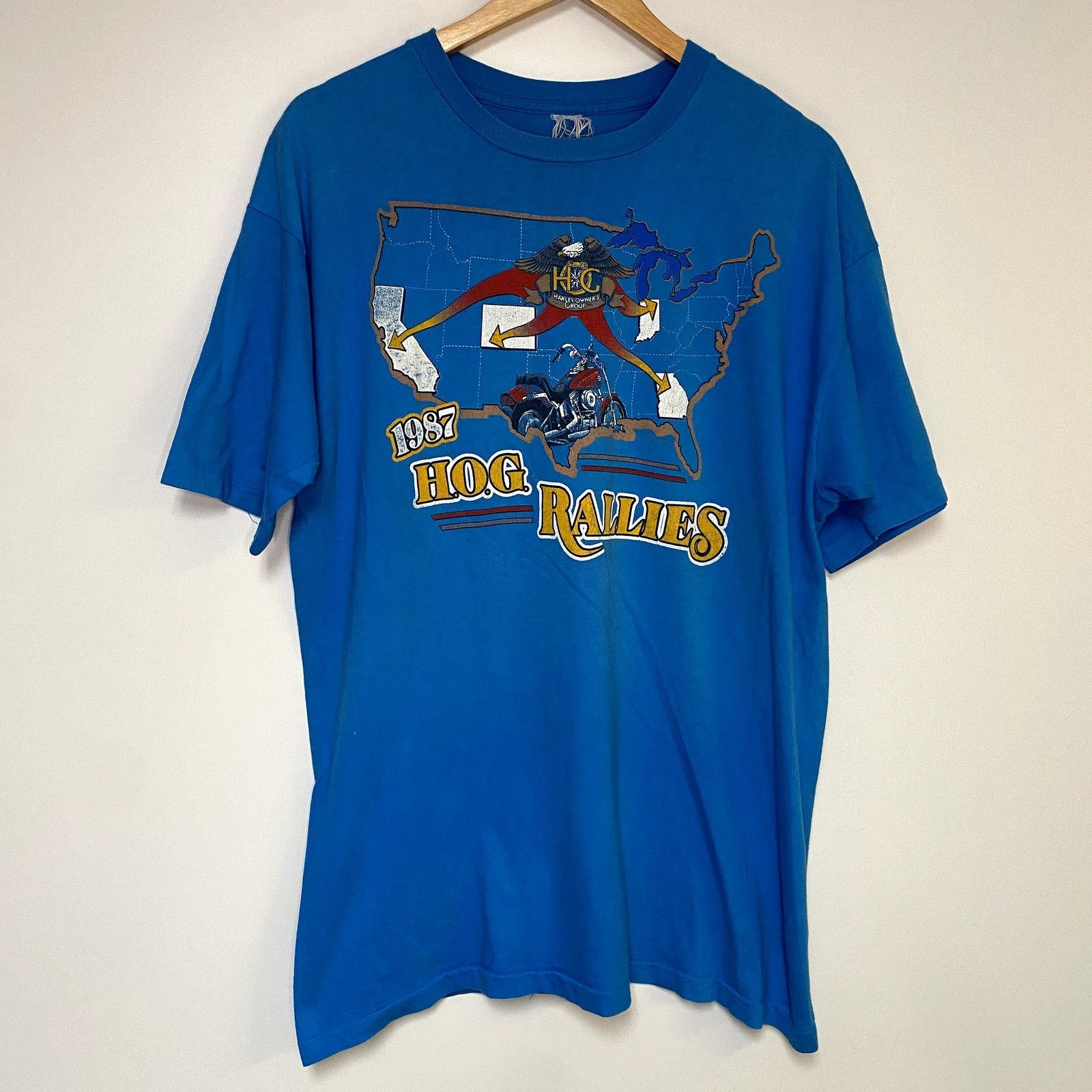 Harley Davidson 1987 Vintage Harley Davidson Shirt 80s Hog Rally Biker ...