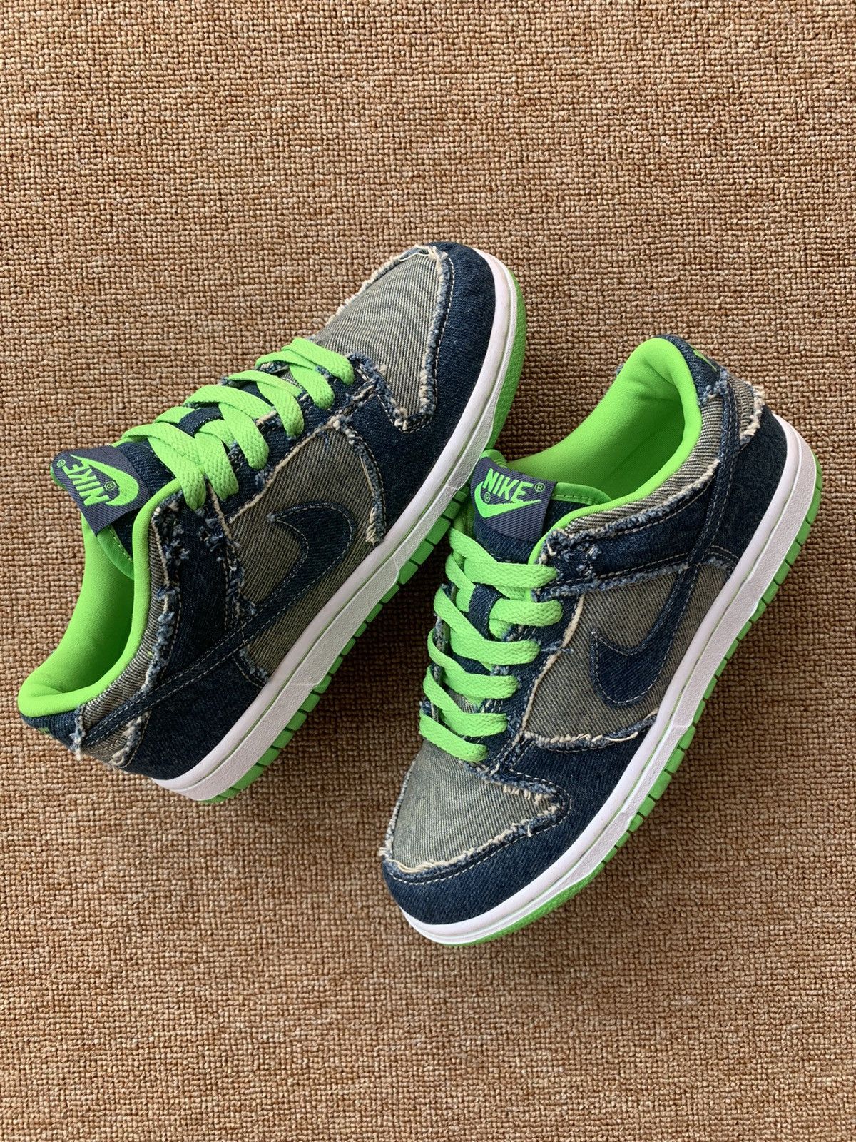 Nike RARE! Nike Dunk Low GS Hulk Denim Vintage Deadstock | Grailed